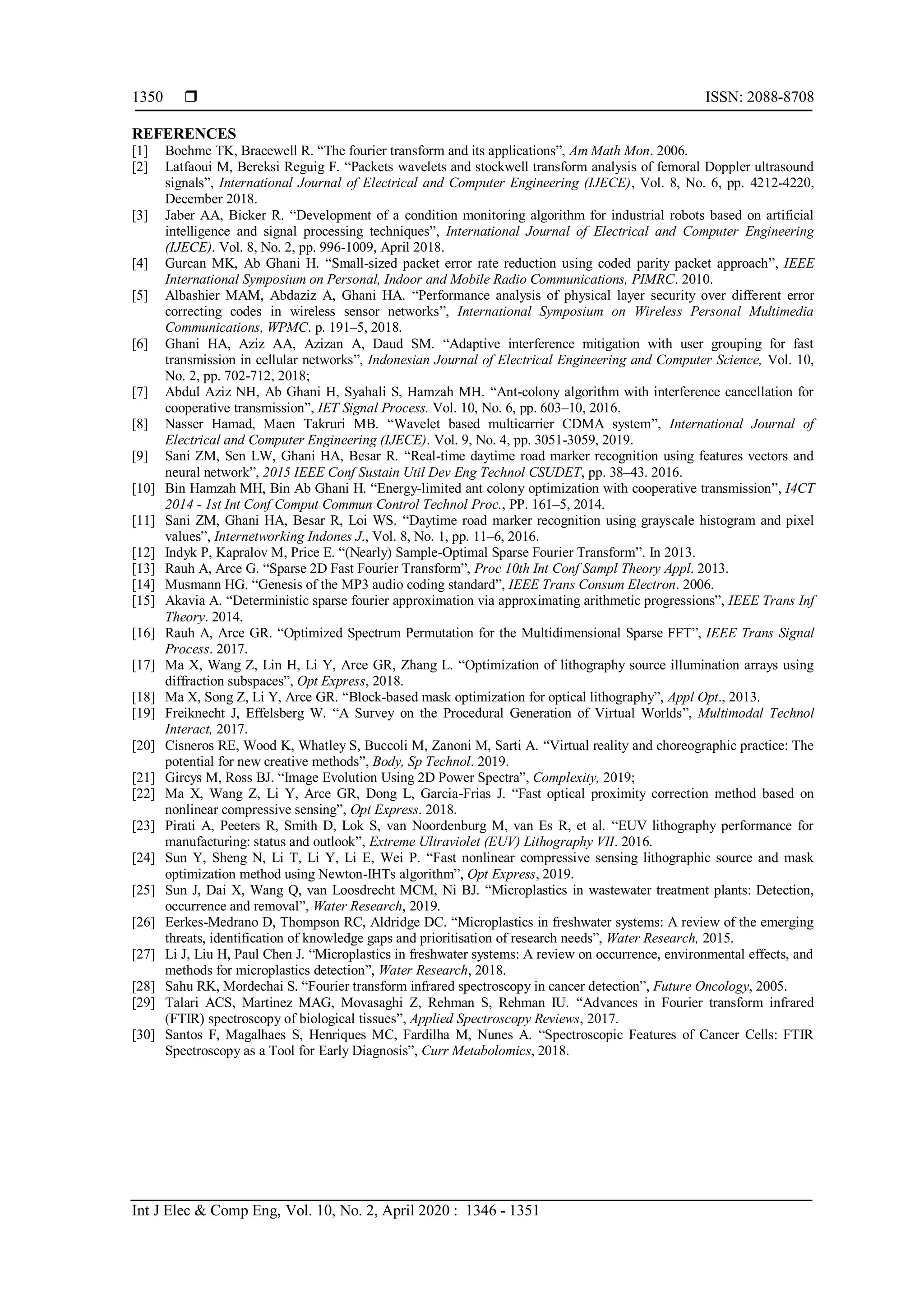 A Review On Sparse Fast Fourier Transform Applications In Image Processing Pdf