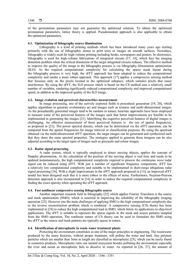 A Review On Sparse Fast Fourier Transform Applications In Image Processing Pdf