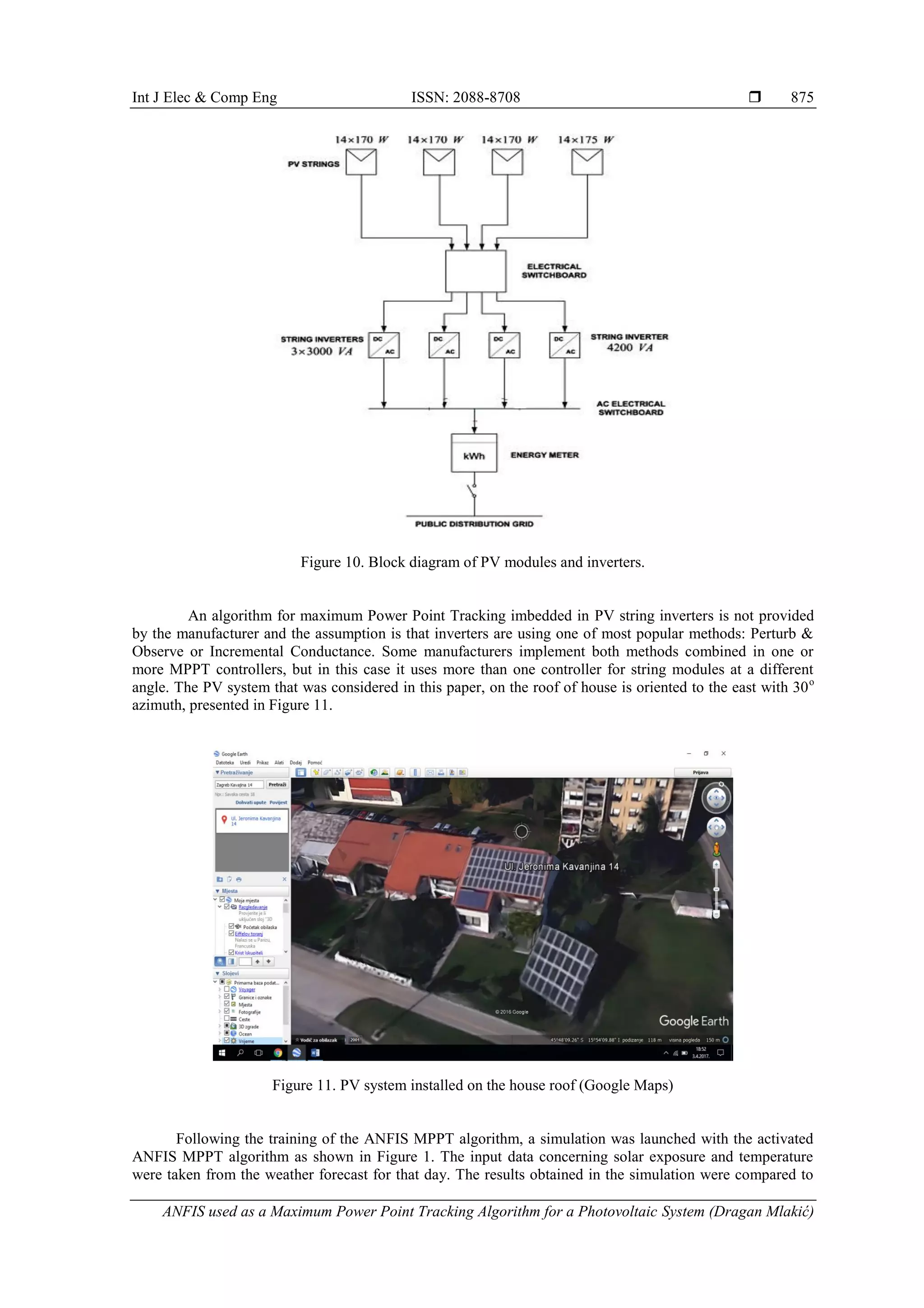 Anfis Used As A Maximum Power Point Tracking Algorithmfor A