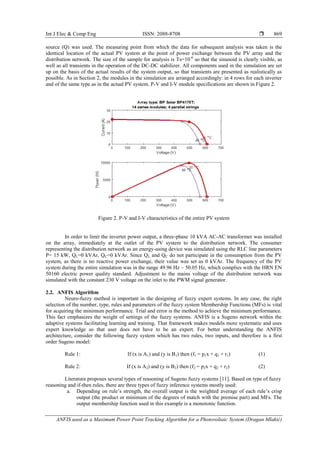 ANFIS used as a Maximum Power Point Tracking Algorithmfor a Photovoltaic System | PDF | Power ...