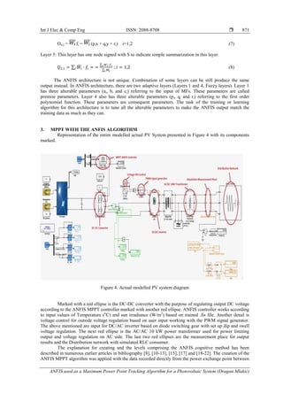 ANFIS used as a Maximum Power Point Tracking Algorithmfor a Photovoltaic System | PDF