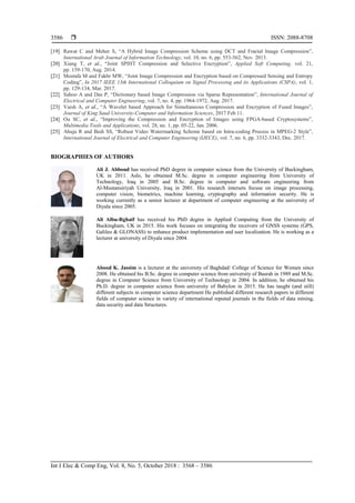 Balancing Compression and Encryption of Satellite Imagery | PDF