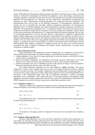 Balancing Compression and Encryption of Satellite Imagery | PDF