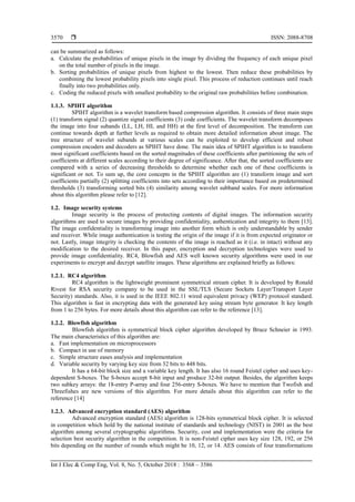 Balancing Compression and Encryption of Satellite Imagery | PDF