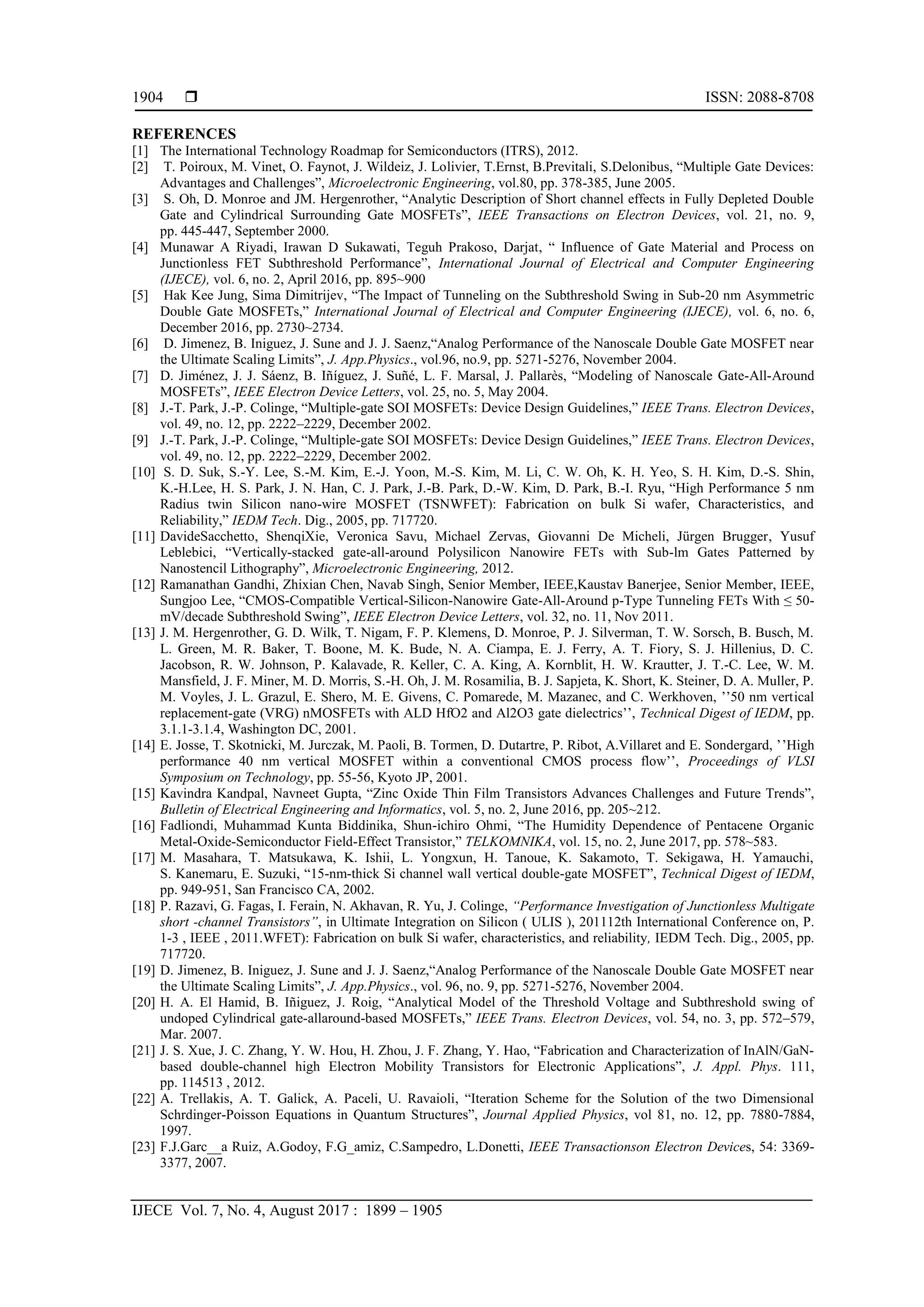 Impact of multiple channels on the Characteristics of Rectangular GAA ...