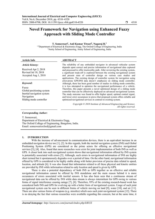 Novel Framework For Navigation Using Enhanced Fuzzy Approach With