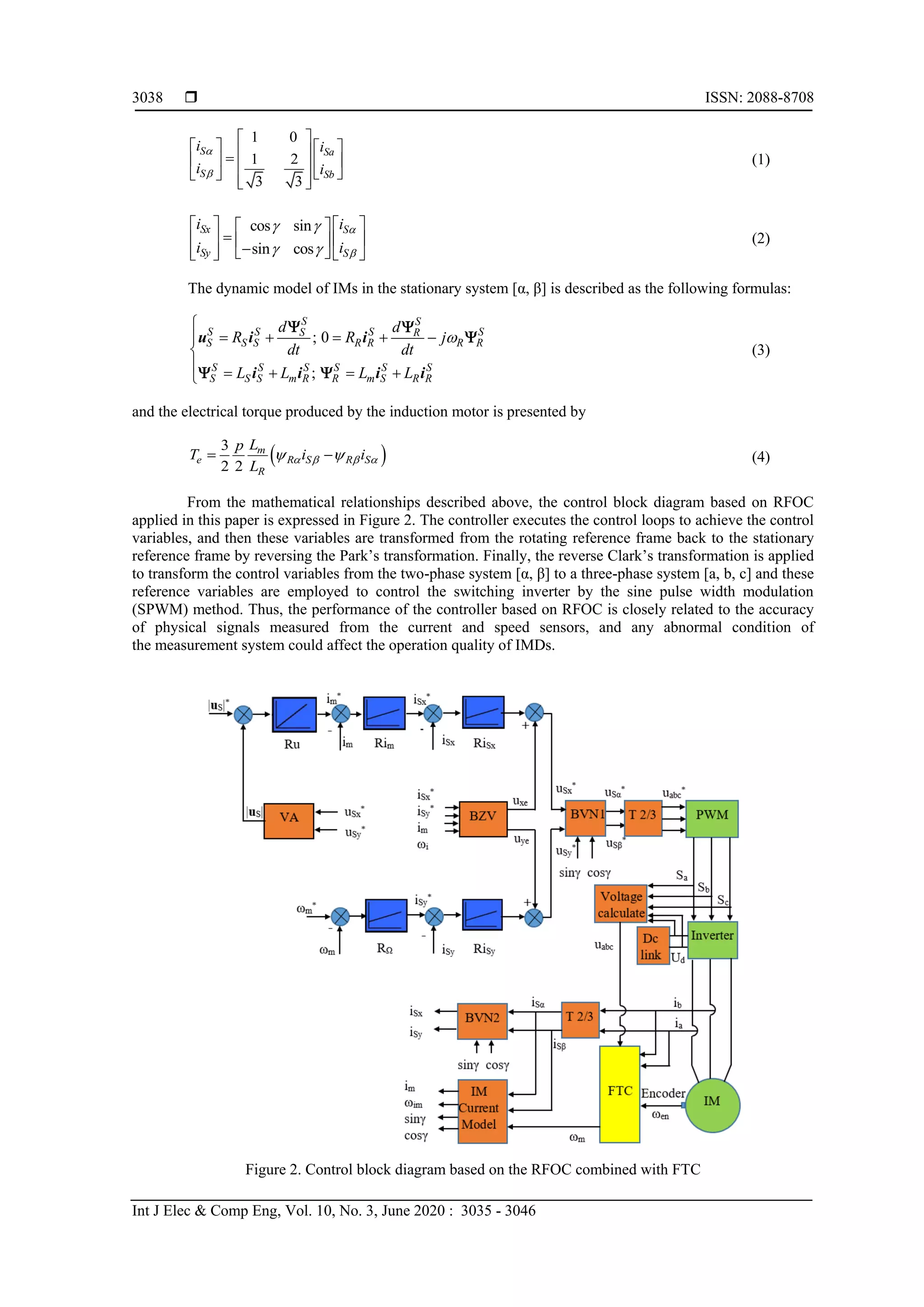 A robust diagnosis method for speed sensor fault based on stator currents in the RFOC induction ...