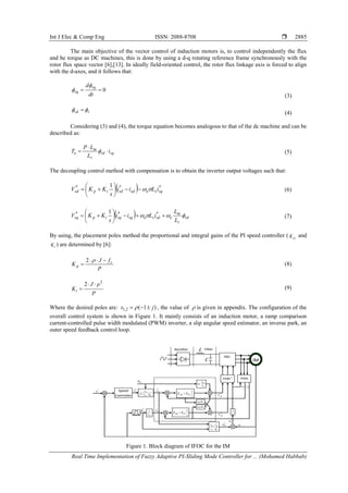Real Time Implementation of Fuzzy Adaptive PI-sliding Mode Controller for Induction Machine ...