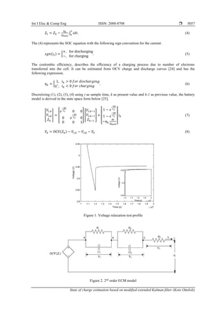 State of charge estimation based on a modified extended Kalman filter | PDF