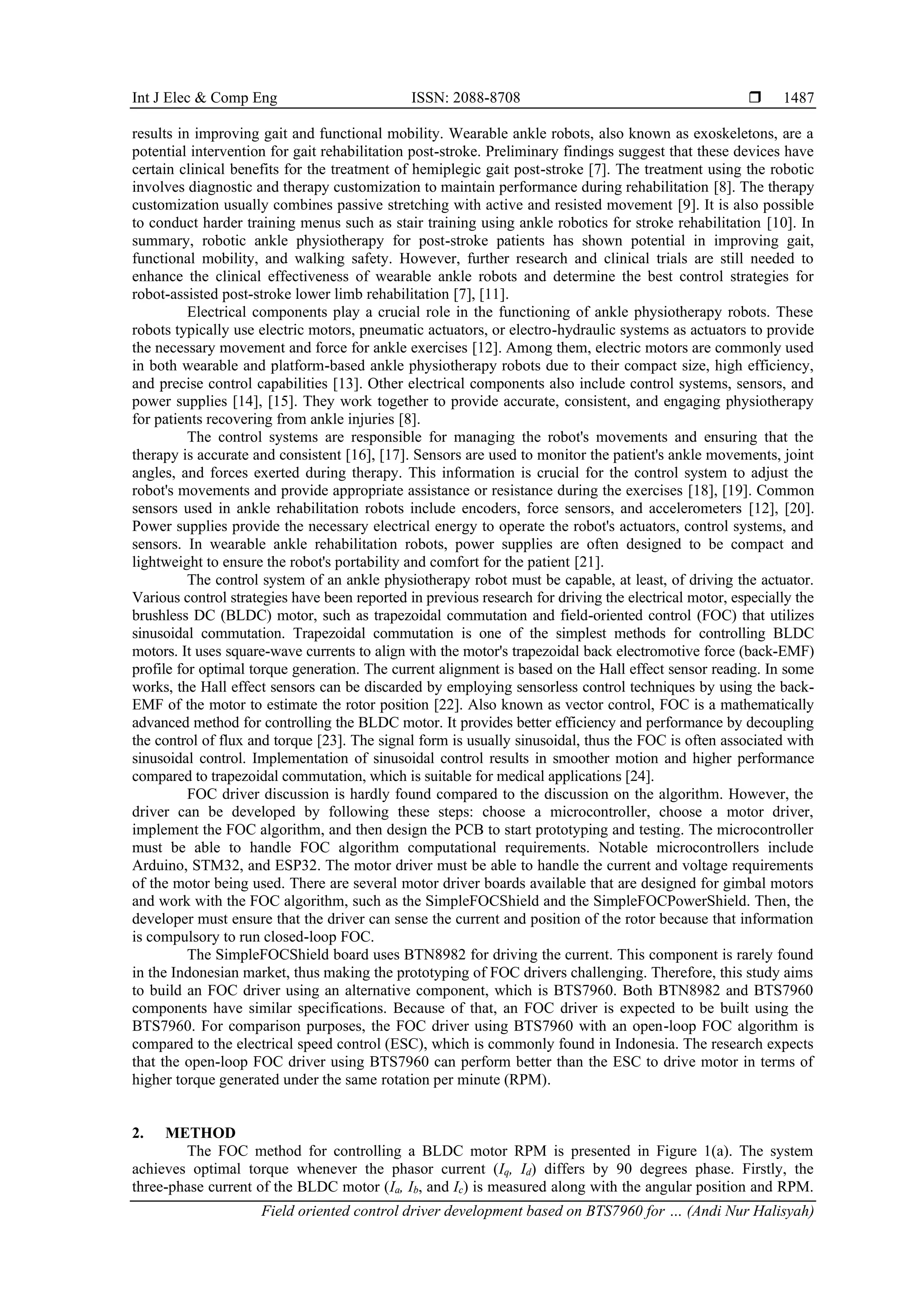 Field oriented control driver development based on BTS7960 for ...