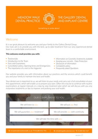 Dental Welcome Pack | PDF