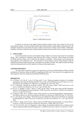 The Effects of Nano Fillers on Space Charge Distribution in Cross-Linked Polyethylene | PDF