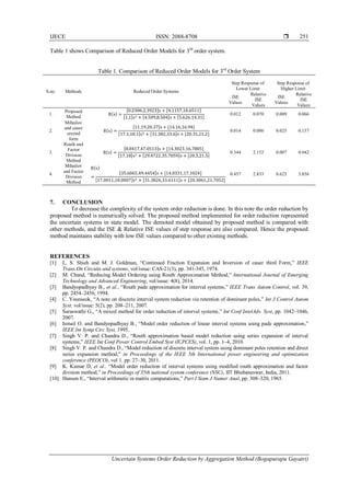 Uncertain Systems Order Reduction by Aggregation Method | PDF