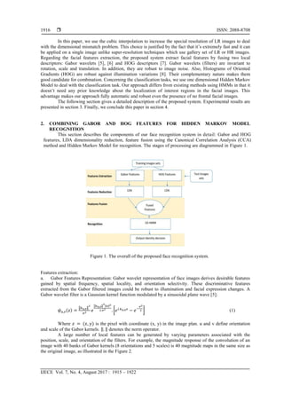 Unimodal Multi-Feature Fusion and one-dimensional Hidden Markov Models for Low-Resolution Face ...