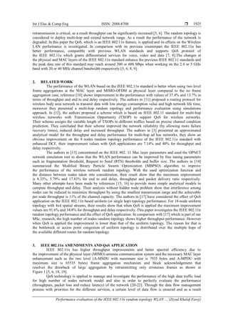 Performance evaluation of the IEEE 802.11n random topology WLAN with QoS application | PDF