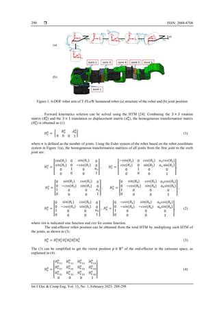 Kinematics modeling of six degrees of freedom humanoid robot arm using ...