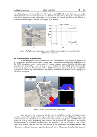 Kinematics modeling of six degrees of freedom humanoid robot arm using improved damped least ...