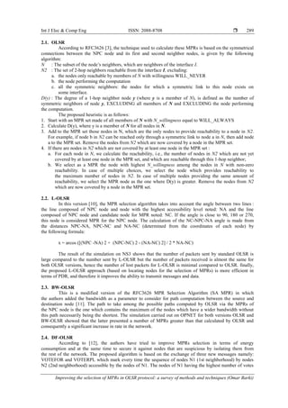 Improving the selection of MPRs in OLSR protocol: a survey of methods and techniques | PDF