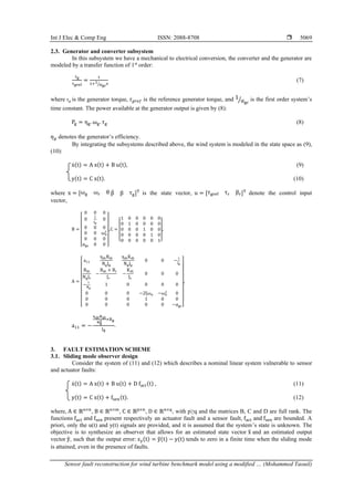 Sensor fault reconstruction for wind turbine benchmark model using a modified sliding mode ...