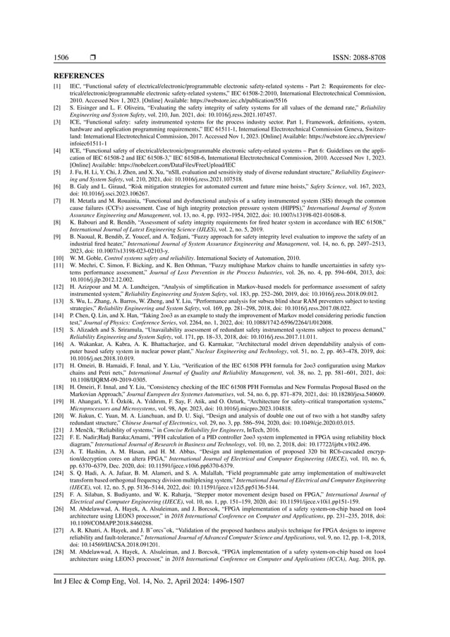 Development and evaluation of a 2oo3 safety controller in FPGA using fault tree analysis and ...