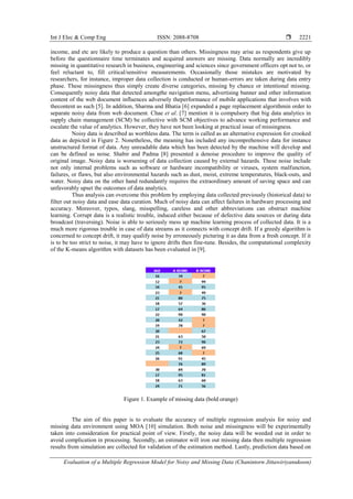 Evaluation of a Multiple Regression Model for Noisy and Missing Data | PDF