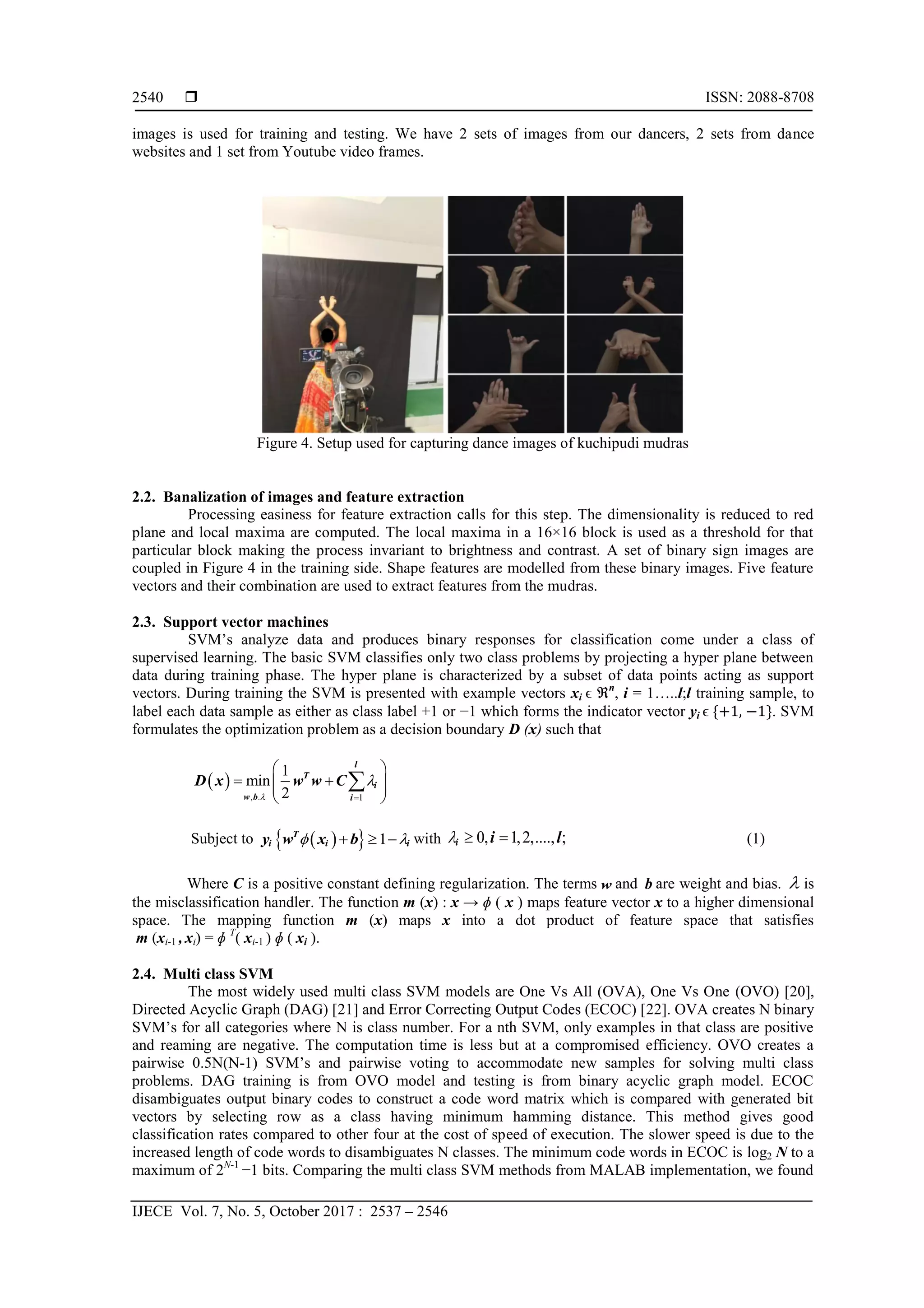 Indian Classical Dance Mudra Classification Using HOG Features and SVM Classifier | PDF