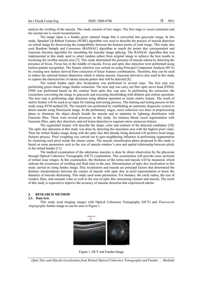 Optic Disc And Macula Localization From Retinal Optical Coherence Tomography And Fundus Image Pdf