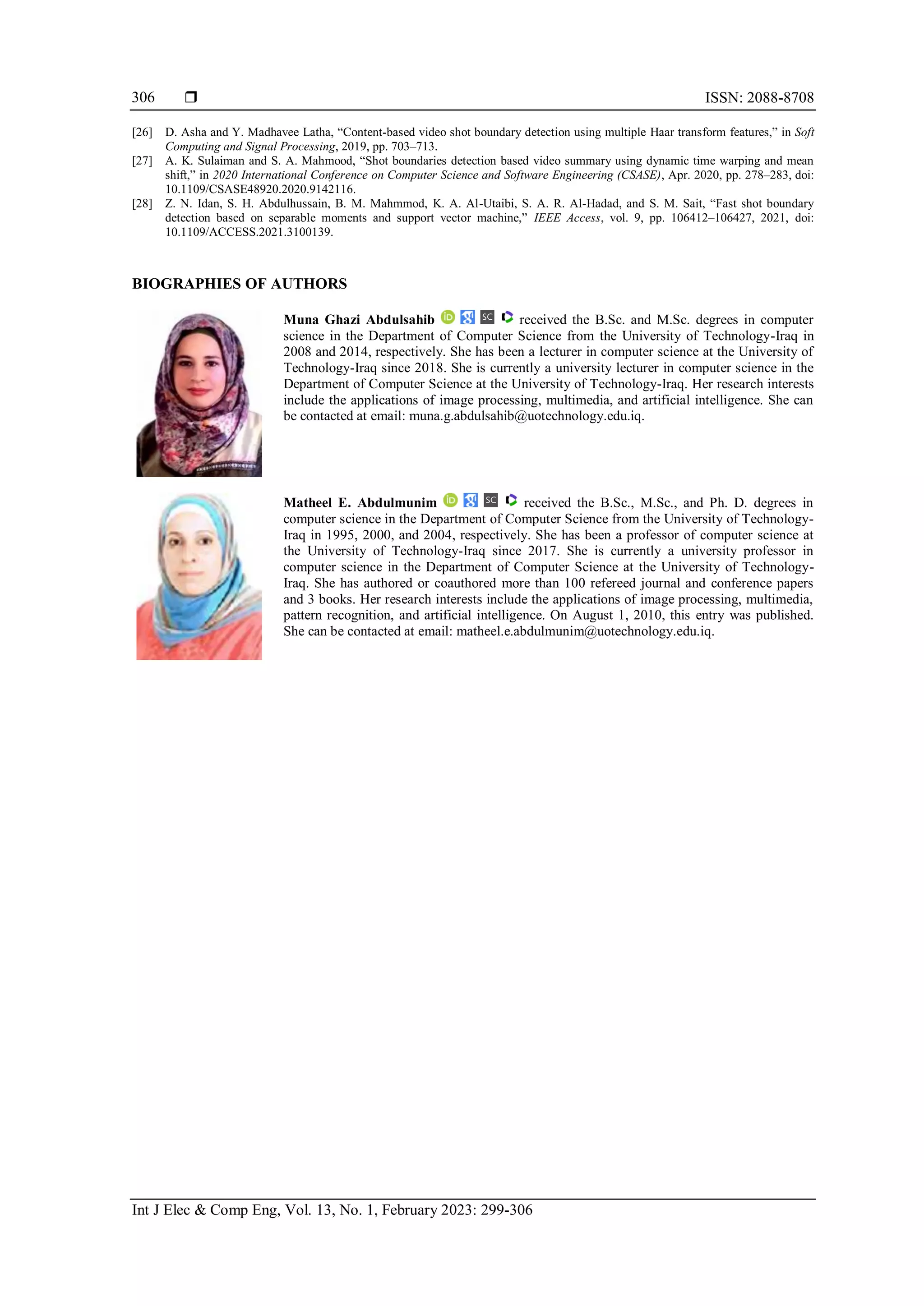 Propose shot boundary detection methods by using visual hybrid features | PDF | Video Software ...