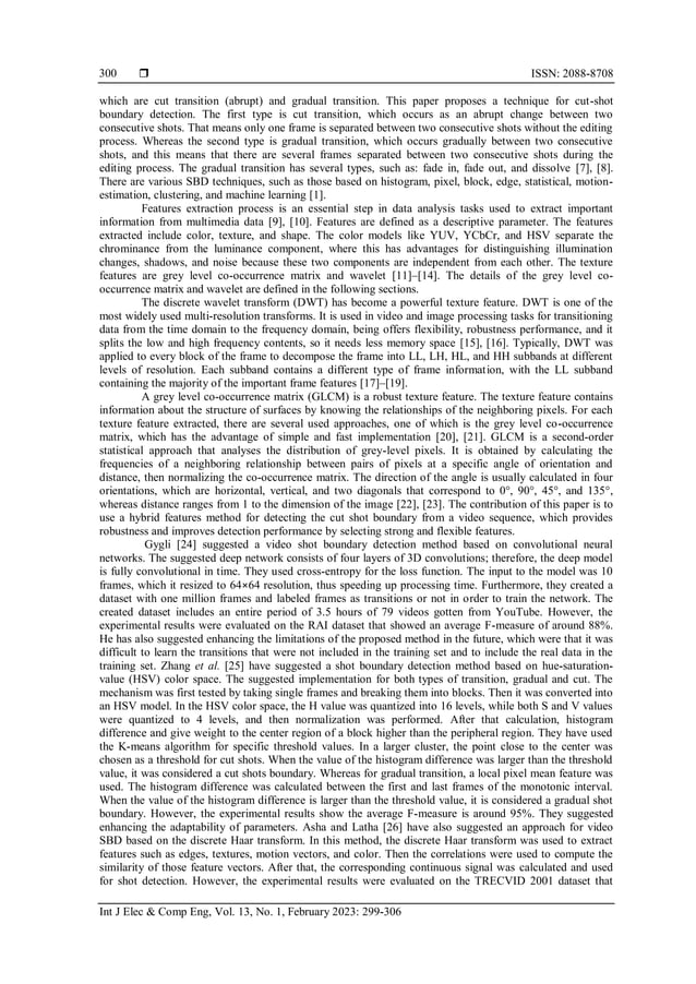 Propose shot boundary detection methods by using visual hybrid features | PDF | Video Software ...