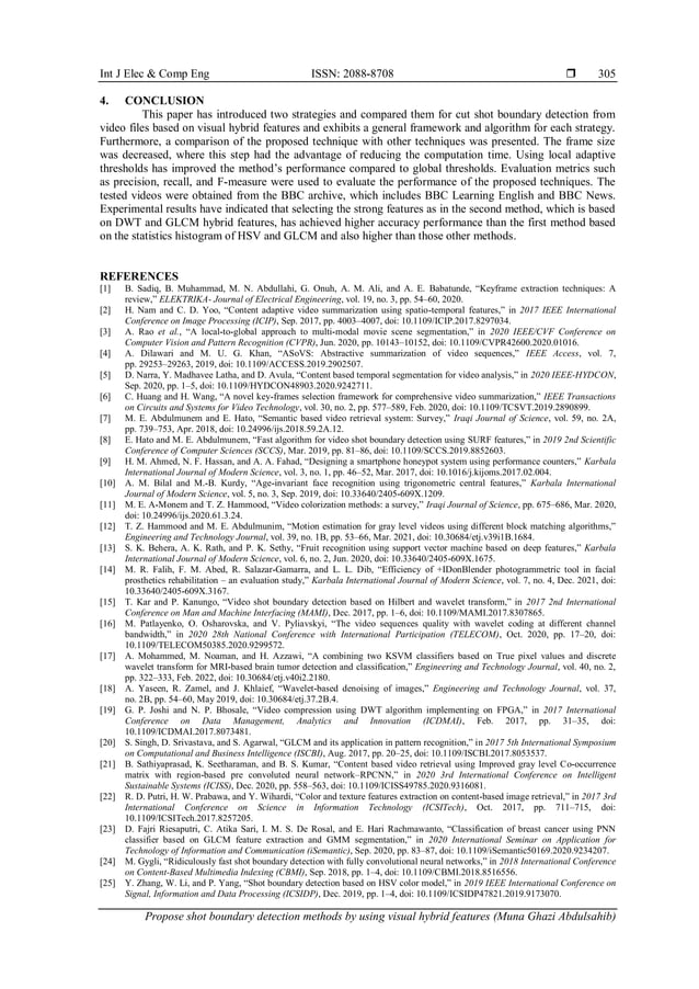Propose Shot Boundary Detection Methods By Using Visual Hybrid Features Pdf Video Software