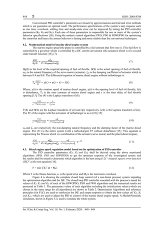 Hybrid IWOPSO optimization based marine engine rotational speed control automatic system | PDF