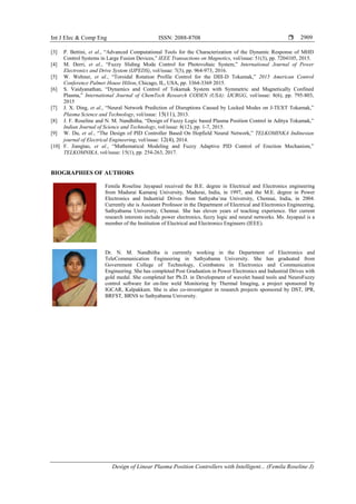 Design of Linear Plasma Position Controllers with Intelligent Feedback ...