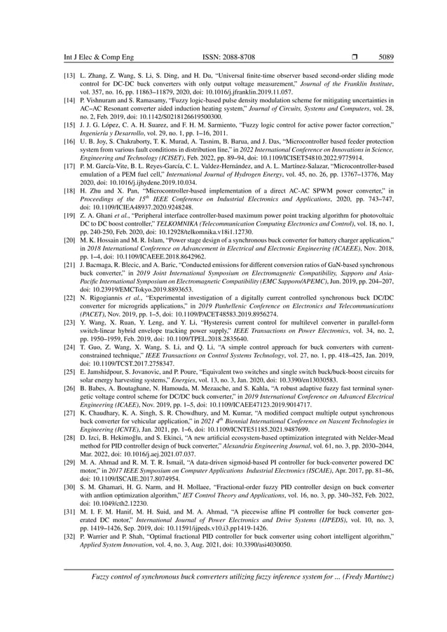 Fuzzy control of synchronous buck converters utilizing fuzzy inference system for renewable ...