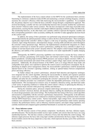 Fuzzy control of synchronous buck converters utilizing fuzzy inference system for renewable ...