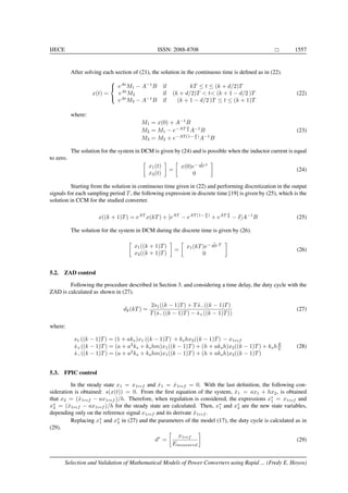 Selection and Validation of Mathematical Models of Power Converters using Rapid Modeling and ...