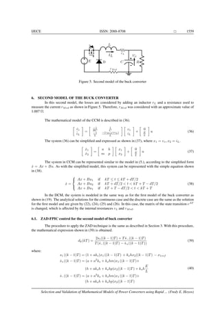 Selection and Validation of Mathematical Models of Power Converters using Rapid Modeling and ...