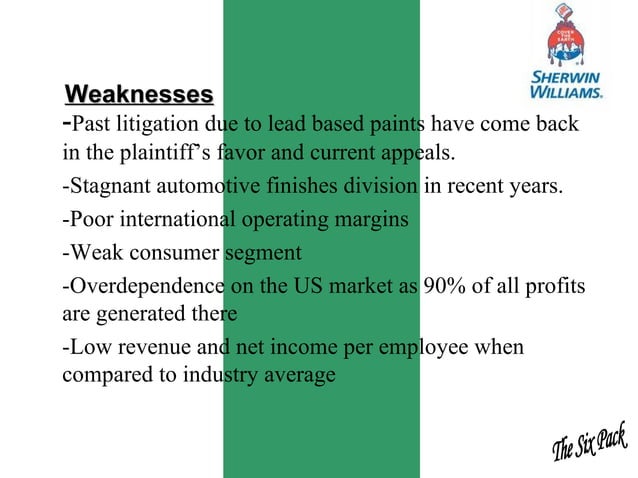 Sherwin Williams Powerpoint | PPT | Sales | Business
