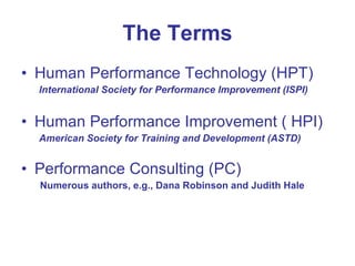 OD and Human Performance Technology | PPT