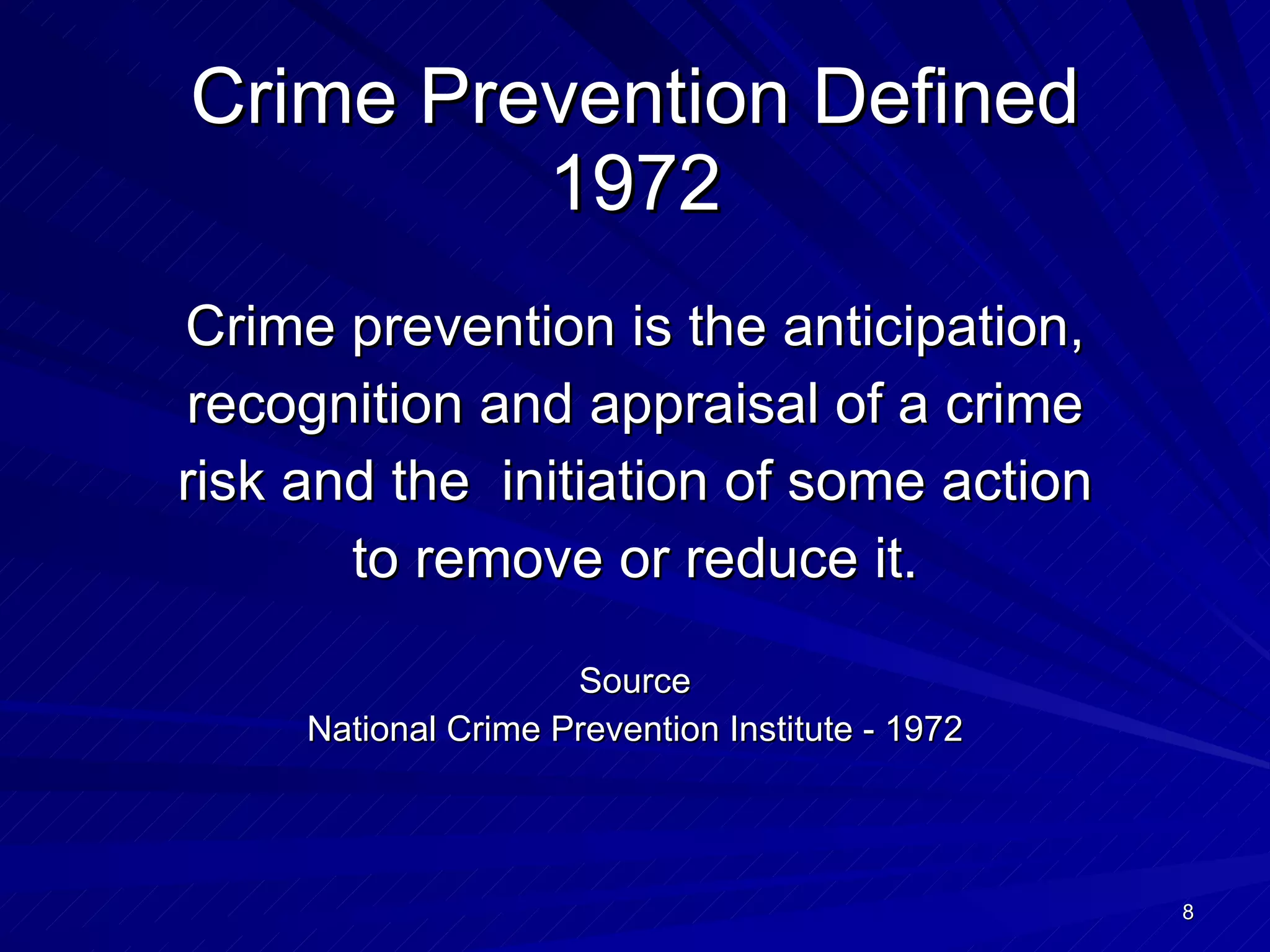 Crime Prevention History And Theory | PPT