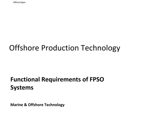 C2. Functional Requirements of FPSO | PPT | Civil Engineering Industry | Industries