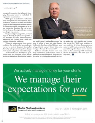 David Lademan – Proactive Advisor Magazine – Volume 2, Issue 1 | PDF