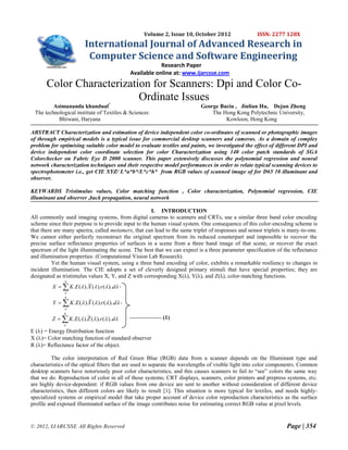 Scanner colour calibration | PDF