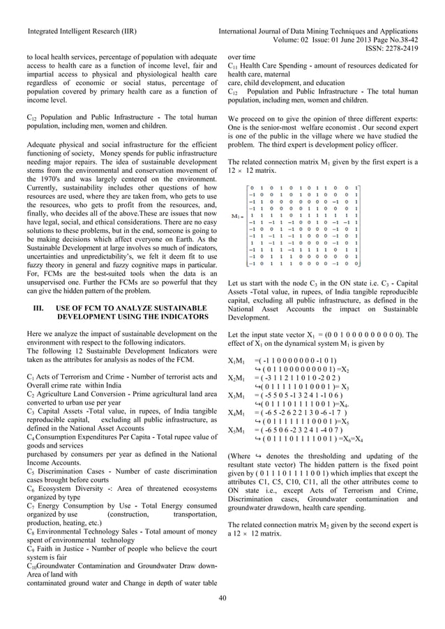 Study of sustainable development using Fuzzy Cognitive Relational Maps (FCM) | PDF | Science