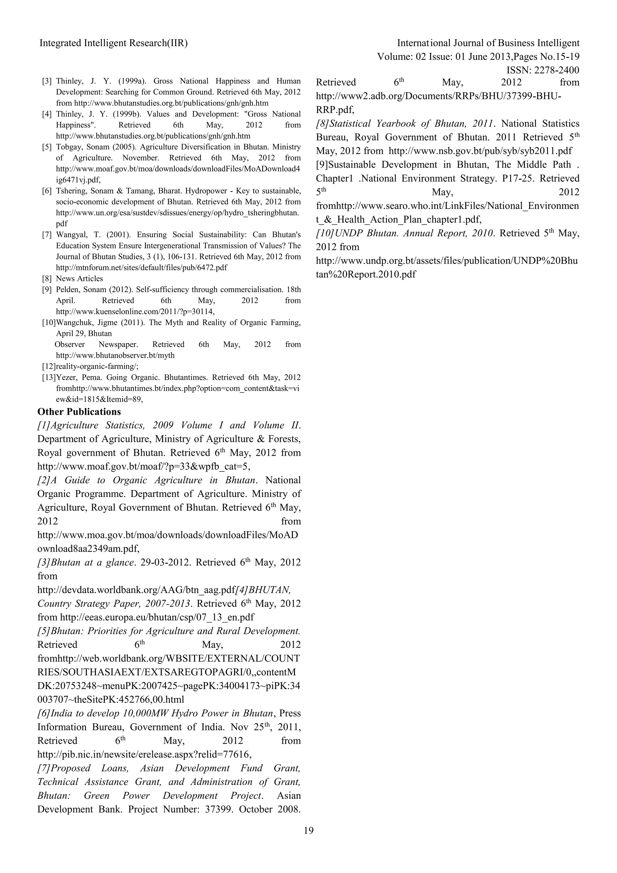 Bhutan: On the Path towards Sustainable Economic Development | DOC