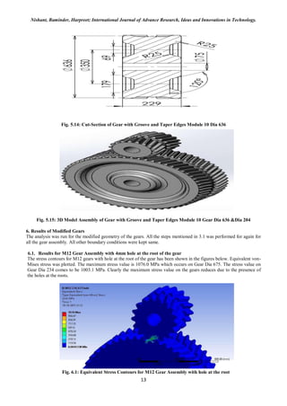 THE ANALYTICAL STUDY OF MESHING OF DOUBLE HELICAL GEAR | PDF