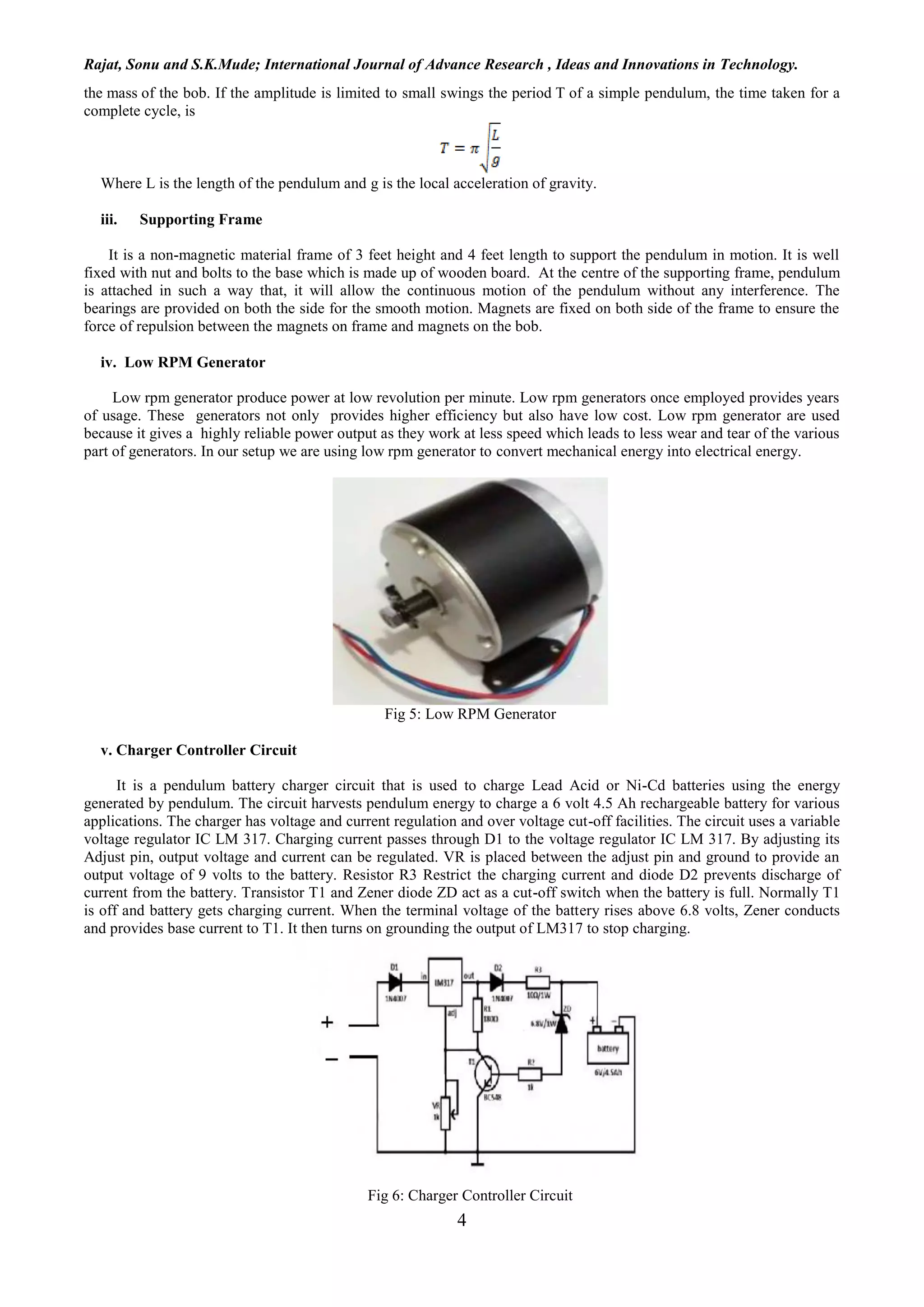 Electrical Energy Generation By using Pendulum Motion | PDF