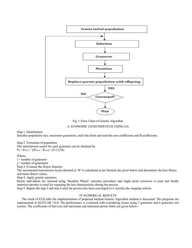 ECONOMIC LOAD DISPATCH USING GENETIC ALGORITHM | PDF