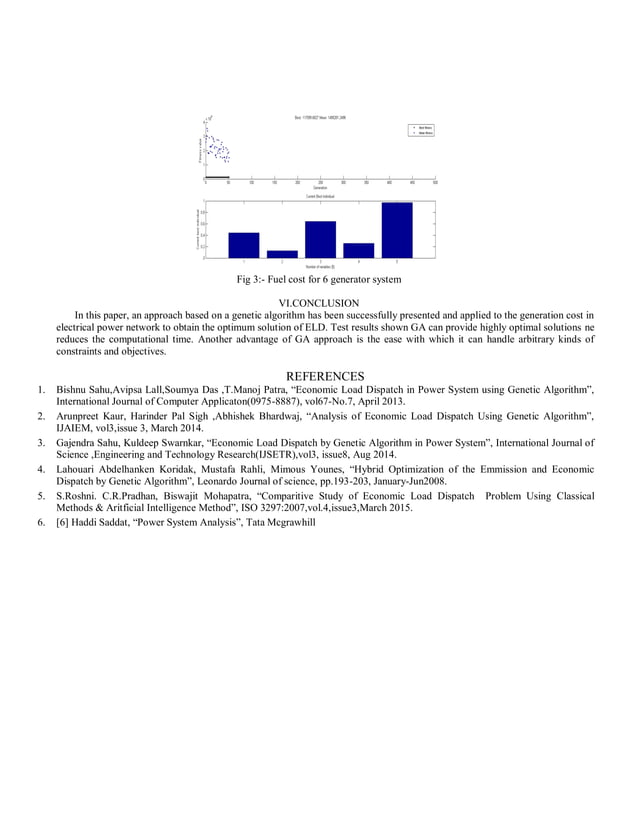 ECONOMIC LOAD DISPATCH USING GENETIC ALGORITHM | PDF