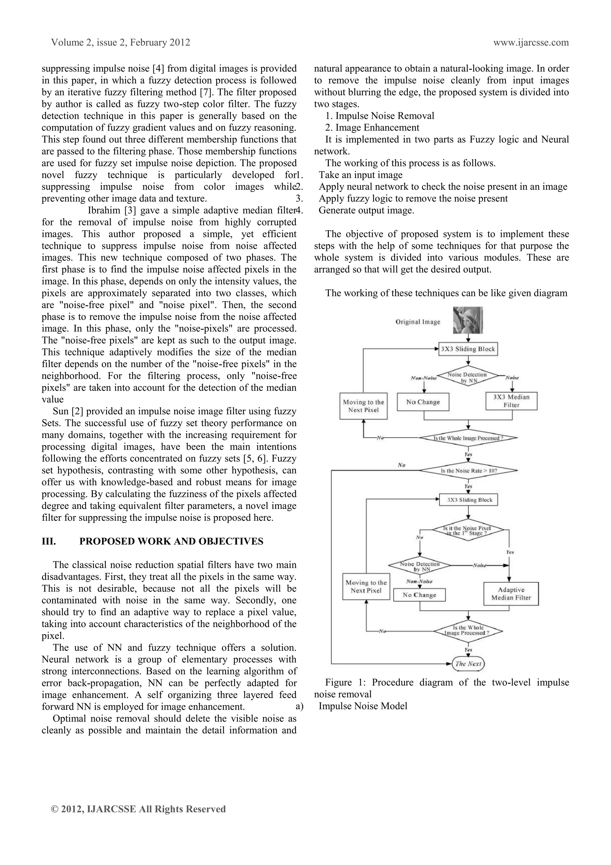noise remove in image processing by fuzzy logic | PDF