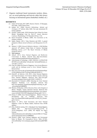 A Study of Social Progress in Educational Institutions through GNH | PDF